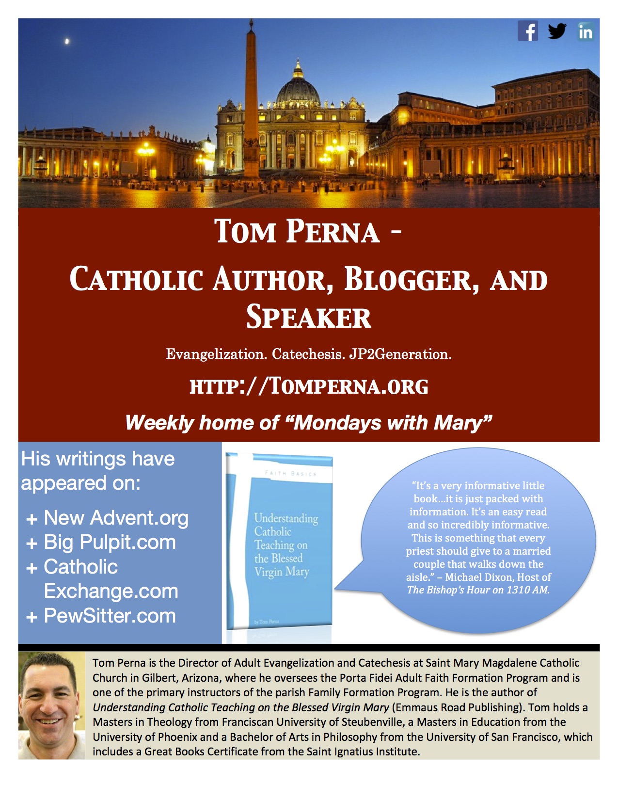 Tom Perna Flyer – TOM PERNA